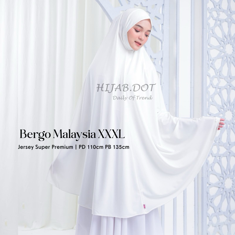 Jual Bergo Malaysia Size (3XL) (Jilbab Haji & Umroh) By HIJAB.DOT | Shopee Indonesia