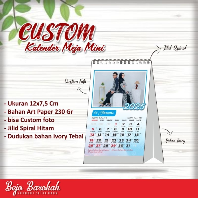 Jual KALENDER MEJA MINI / KALENDER DUDUK MINI CUSTOM FOTO SENDIRI 2026 ...
