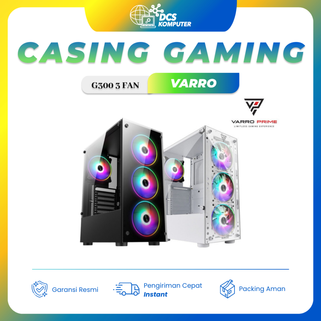 Jual Casing Pc Varro Nuclear G300 Free 3 Fan Micro Atx Gaming | Shopee ...