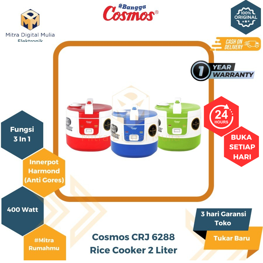Jual Cosmos CRJ 6288 Magic Com 2 Liter | Shopee Indonesia