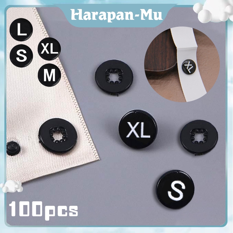 Jual Label Ukuran Baju Size Plastik 100pcs Label Size Baju Label Size ...