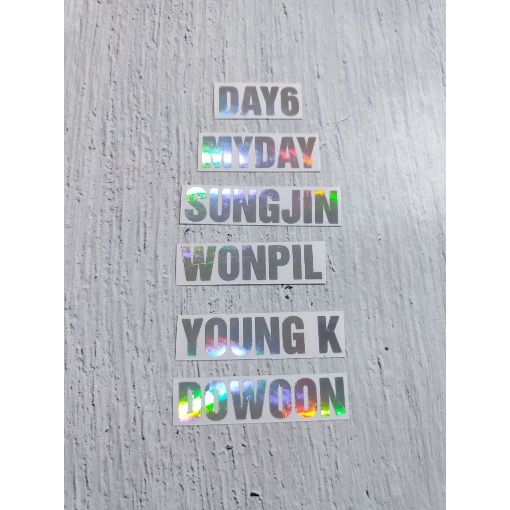 Jual DAY6 - Sticker Hologram Nama Member | Shopee Indonesia