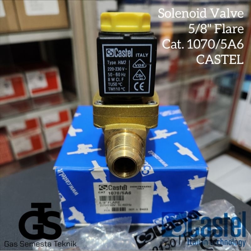 Jual SOLENOID VALVE CASTEL 5/8" FLARE CAT 1070/5A6 | Shopee Indonesia