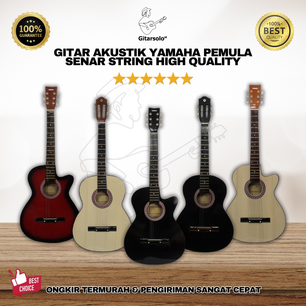 Jual Gitar Akustik Yamaha Pemula Senar String High Quality | Shopee ...