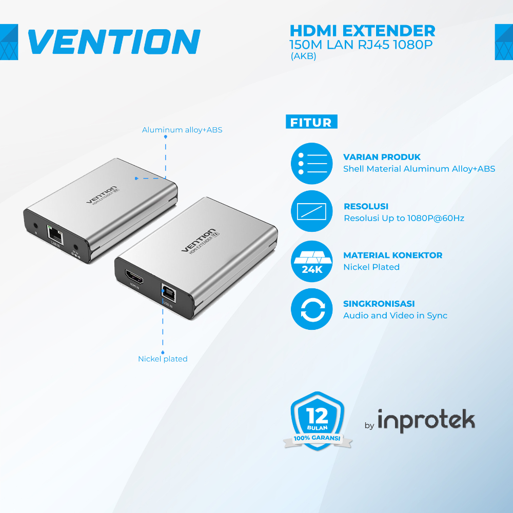 Jual Vention HDMI Extender over LAN Cable HDMI KVM Network Extender ...