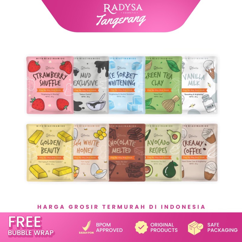 Jual 𝐑𝐀𝐃𝐘𝐒𝐀 𝐓𝐆𝐑 - Maskerbylea 20 Gram Masker Bubuk by Lea Gloria 10 Varian - BPOM | Shopee Indonesia