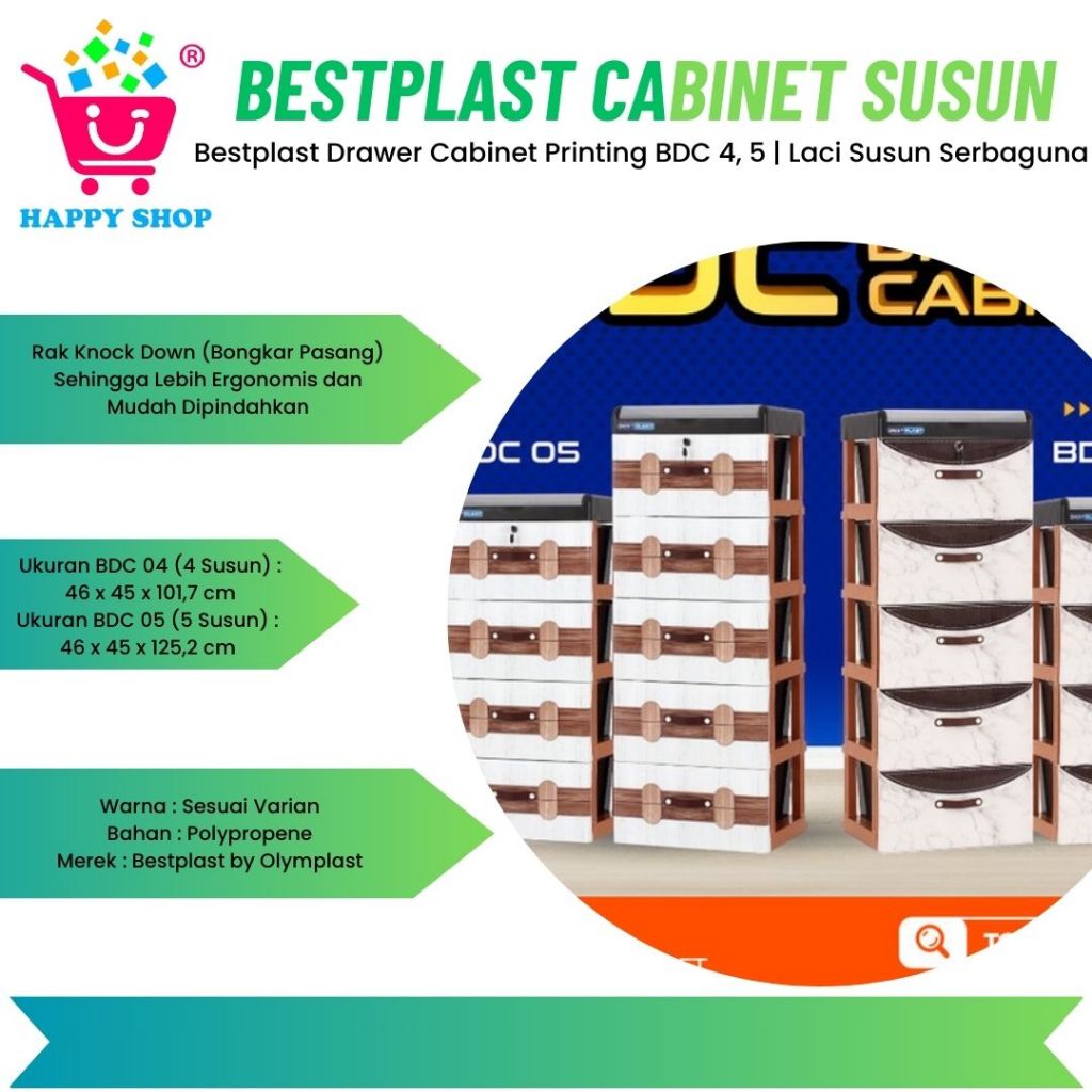 Jual Bestplast Drawer Cabinet Printing BDC 04 & 05 / Laci Susun ...