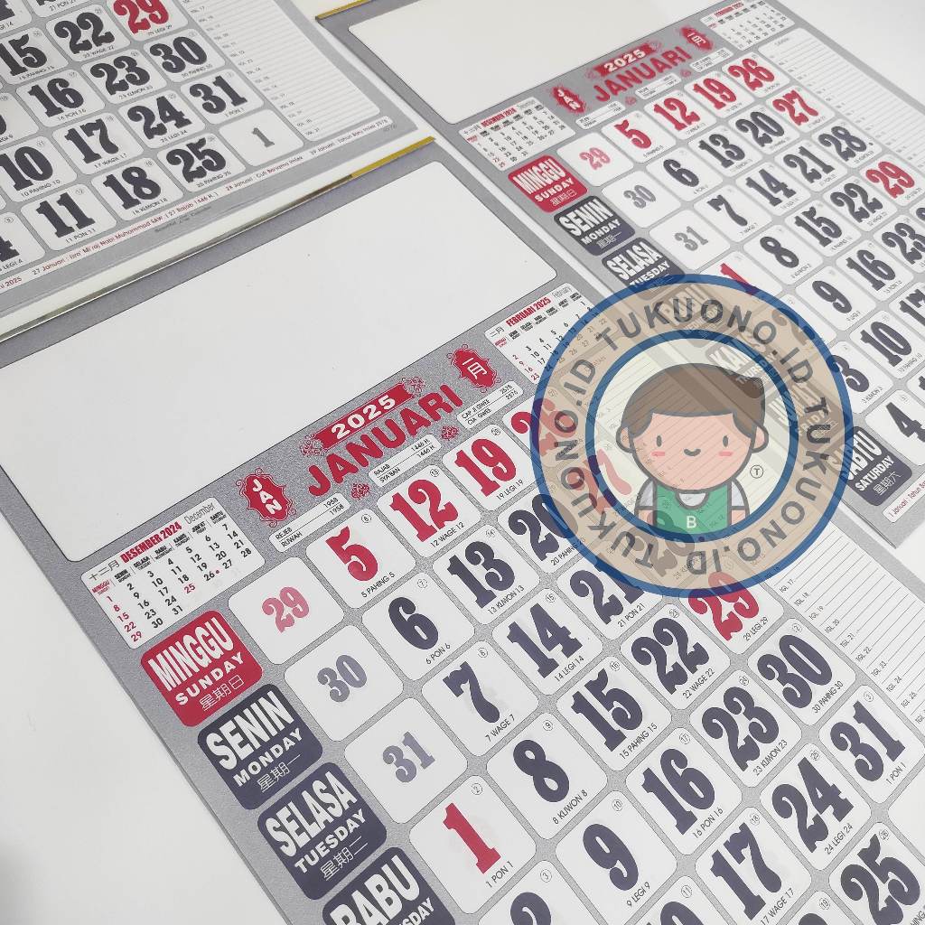 Jual (TERBARU 2025) KALENDER DINDING KECIL Polos | Ukuran 32x48cm ...