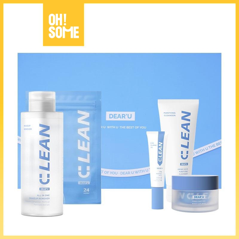Jual OHSOME- DEAR'U CLEAN series skincare set / Makeup remover / Acne ...