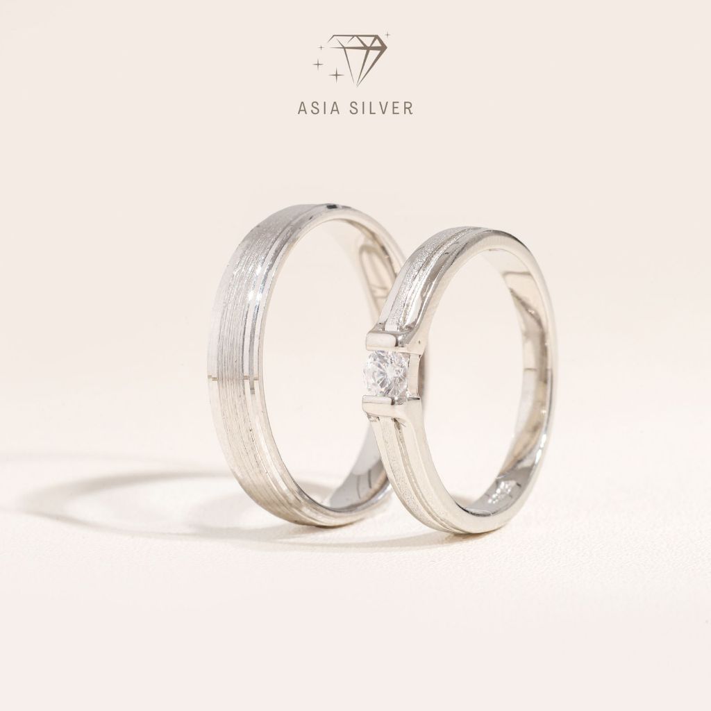 Jual Cincin Couple Perak Silver 925 Tunangan Nikah Kawin Wedding Ring ...