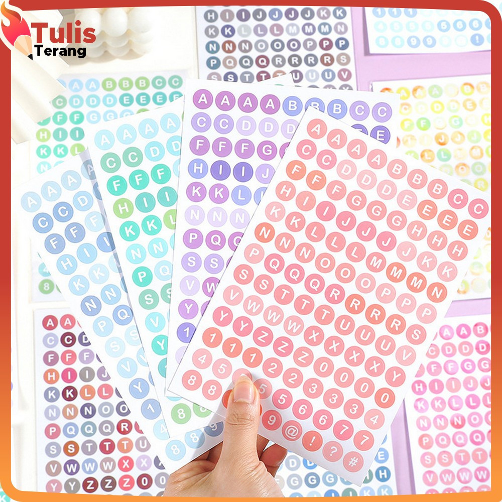 Jual Sticker Alfabet DIY Scrapbook Planner Diary / Stiker Huruf Angka ...