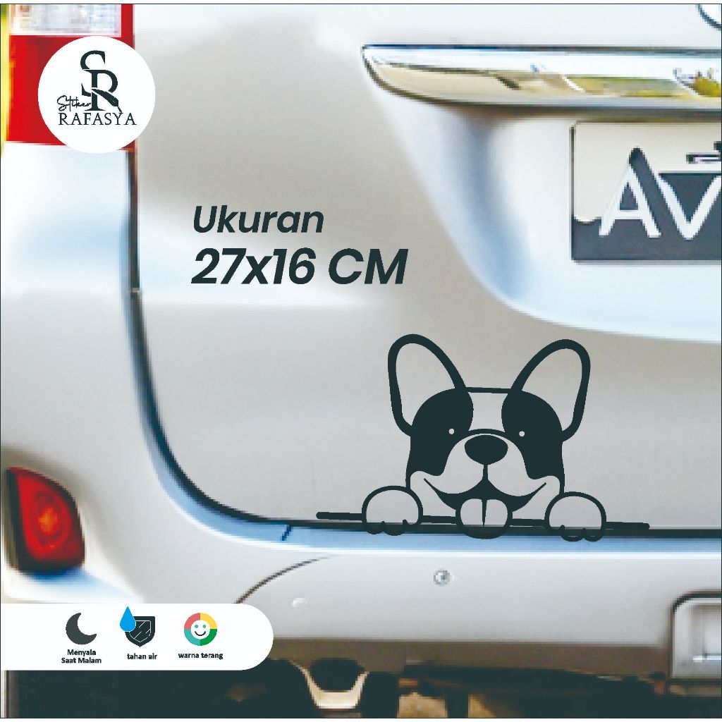 Jual Stiker Anjing Lucu 3 Dimensi Sticker Kaca Mobil Scotlite Original ...