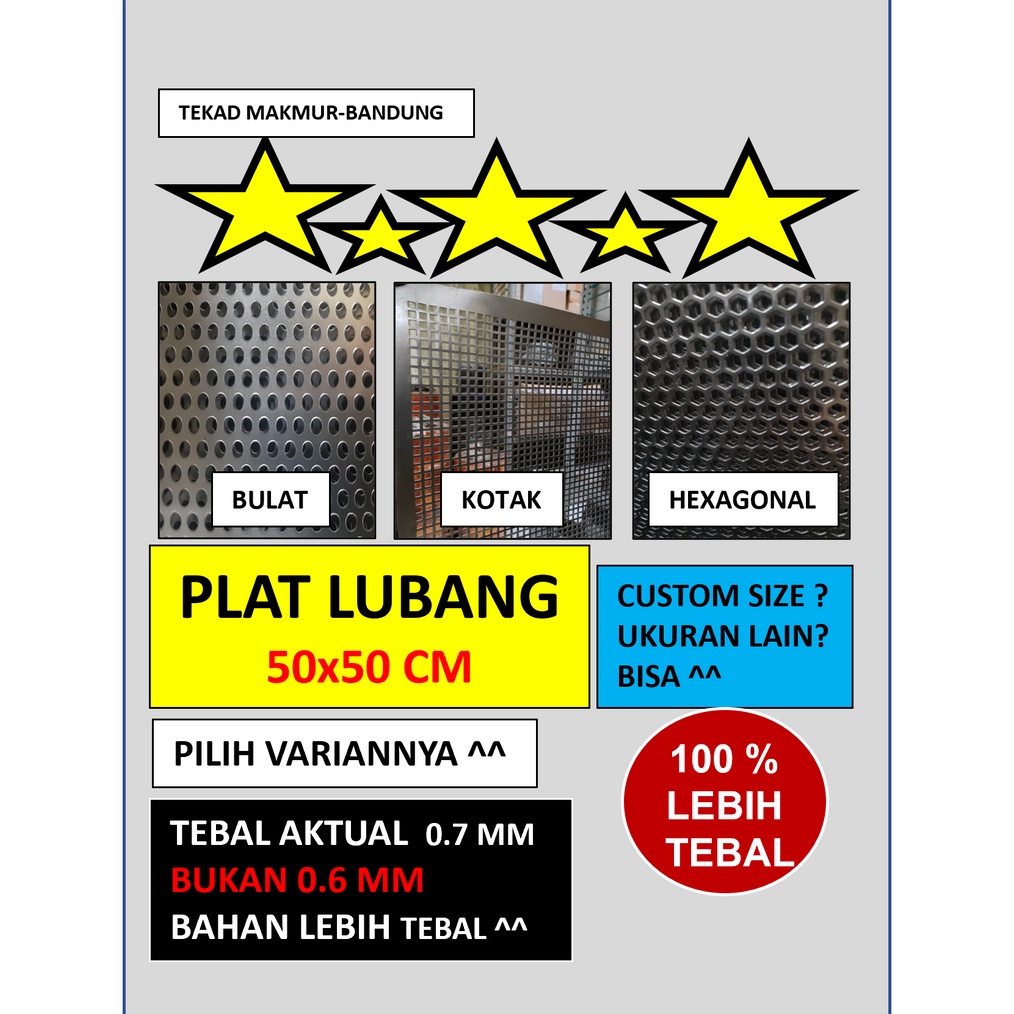 Jual Plat 5x5 Plat Besi Ram Speaker Ram Grill Plat Lubang | Shopee ...