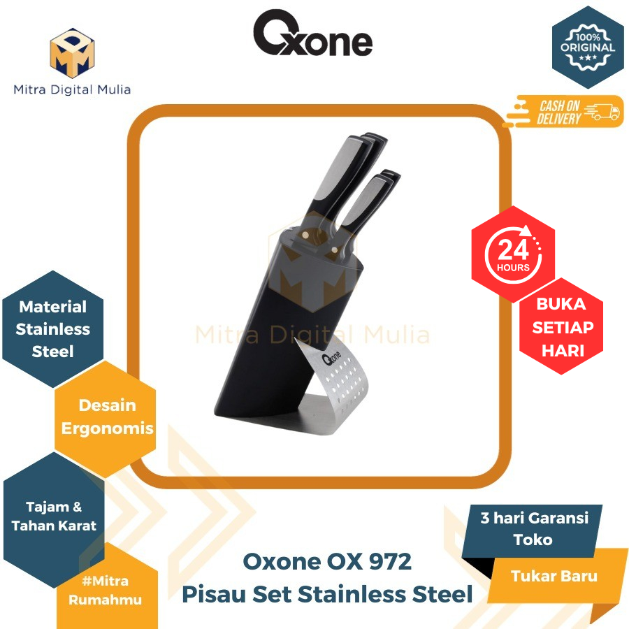 Jual Oxone OX 972 Pisau Set Dapur 5 in 1 | Shopee Indonesia