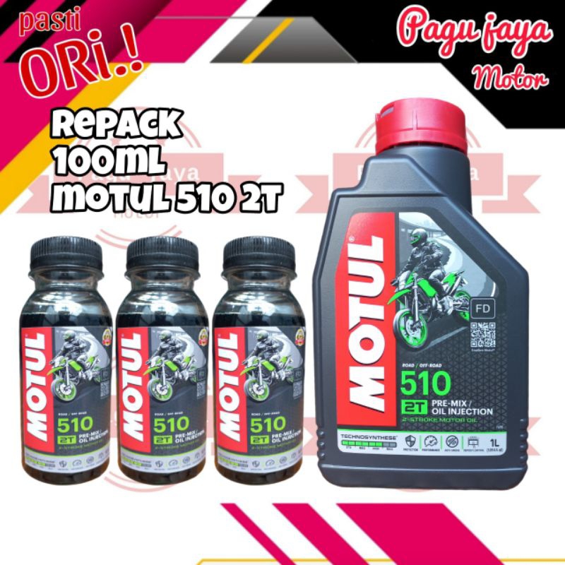 Jual REPACK 100ML MOTUL 510 2T OLI SAMPING OLSAM. | Shopee Indonesia