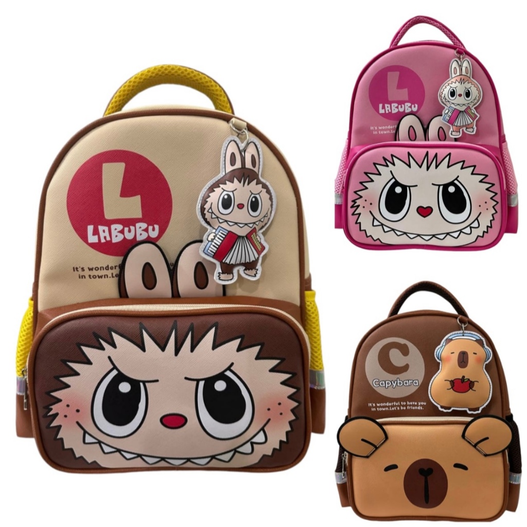 Jual LABUBU Tas ransel anak sekolah TK SD 9105 labubu capibara import tahan air | Shopee Indonesia