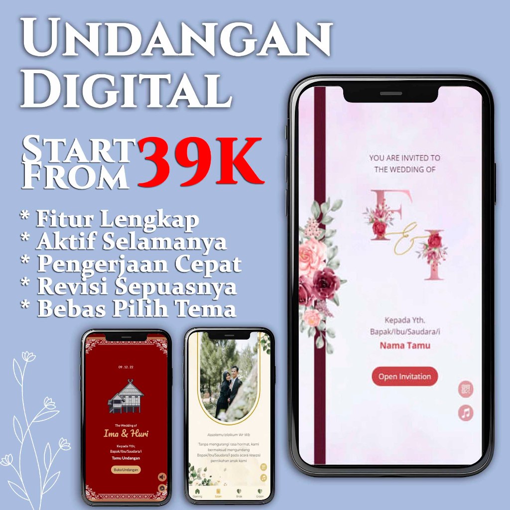 Jual Undangan Digital Website Pernikahan | Undangan Online | Undangan ...