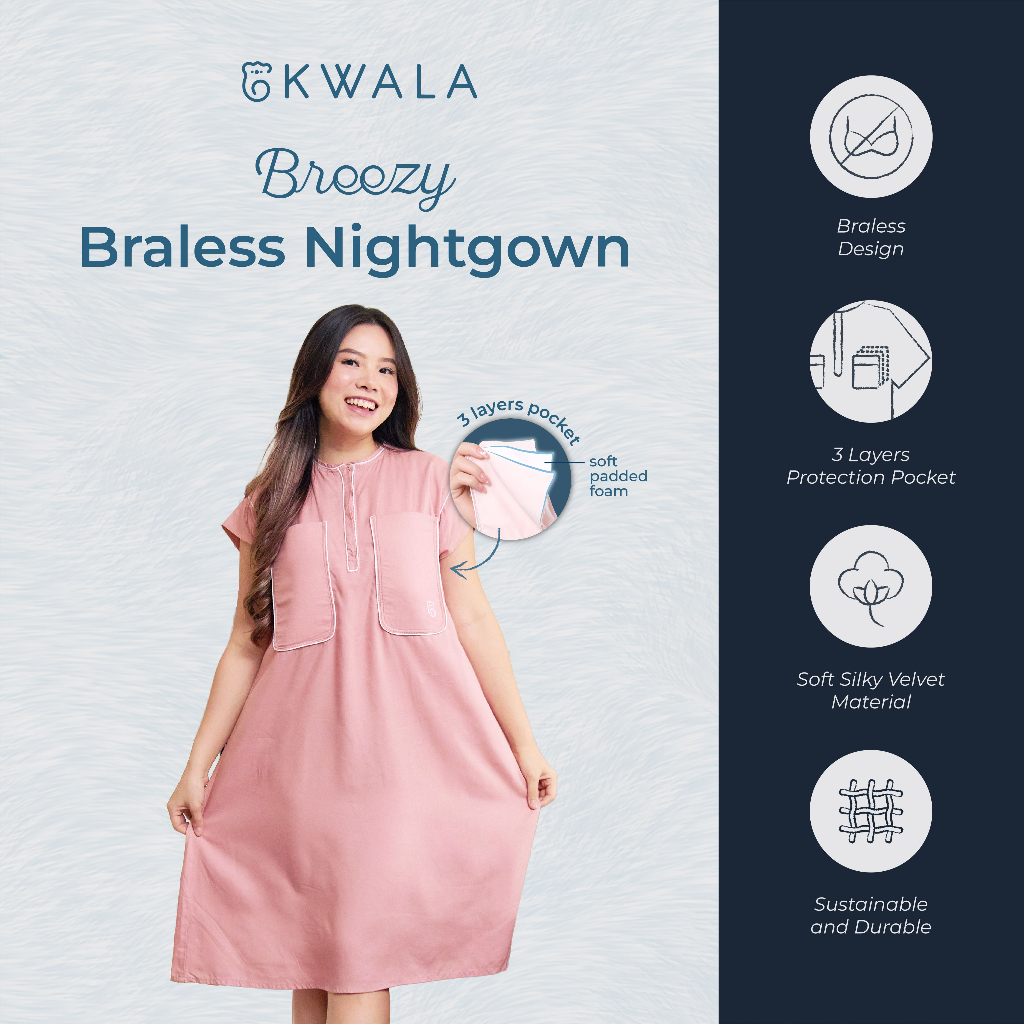 Jual BREEZY Luna Braless Nightgown | Daster | Daster Braless | Daster ...