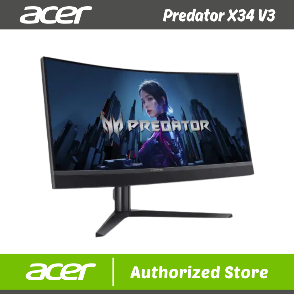 Jual ACER MONITOR PREDATOR X34 V3 34" 3440 x 1440P MINI LED CURVED 1ms ...