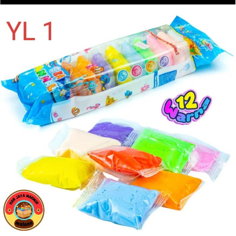 Jual Mainan Anak Edukasi Lilin Polimer Clay 12 warna slim | Shopee ...