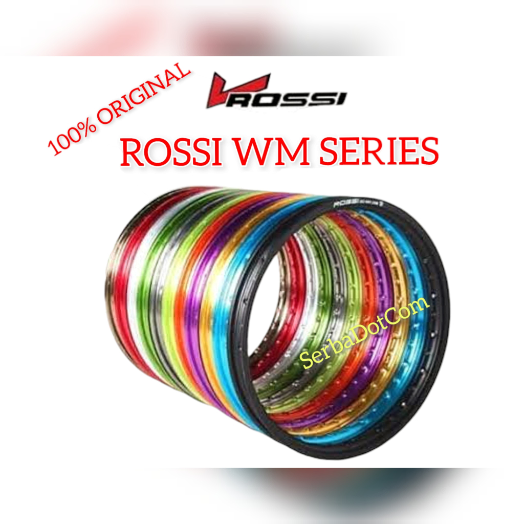 Jual VELG ROSSI ROSSY WM 120 140 160 185 215 250 RING 17 BLACK SILVER ...