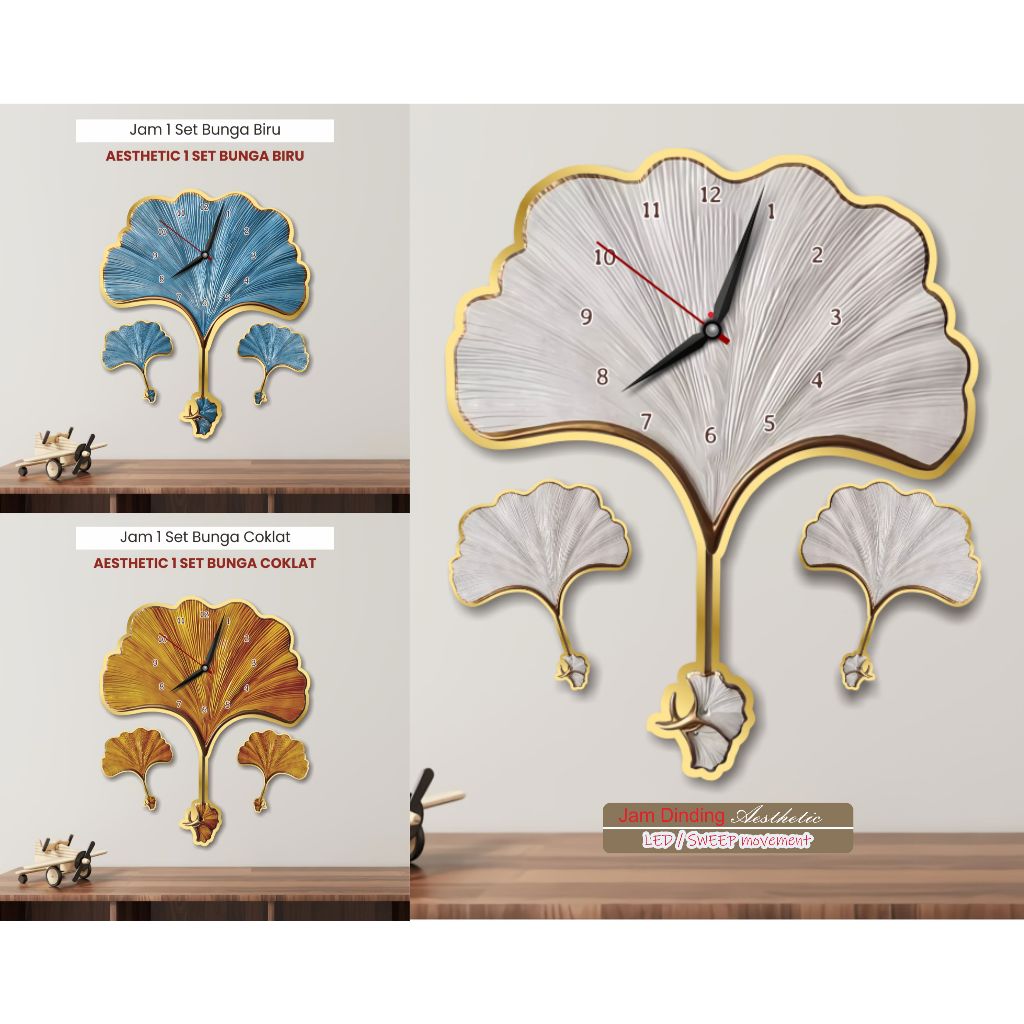Jual Jam Dinding BUNGA BOHO AESTETIK LED HOME Sweet Home Hiasan dinding ...