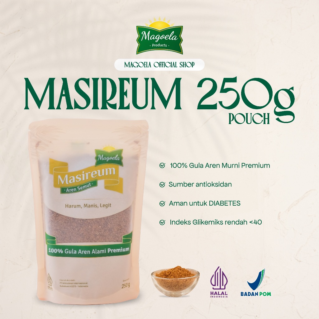 Jual Magoela - Masireum Gula Aren Semut Pouch 250 gr | Shopee Indonesia