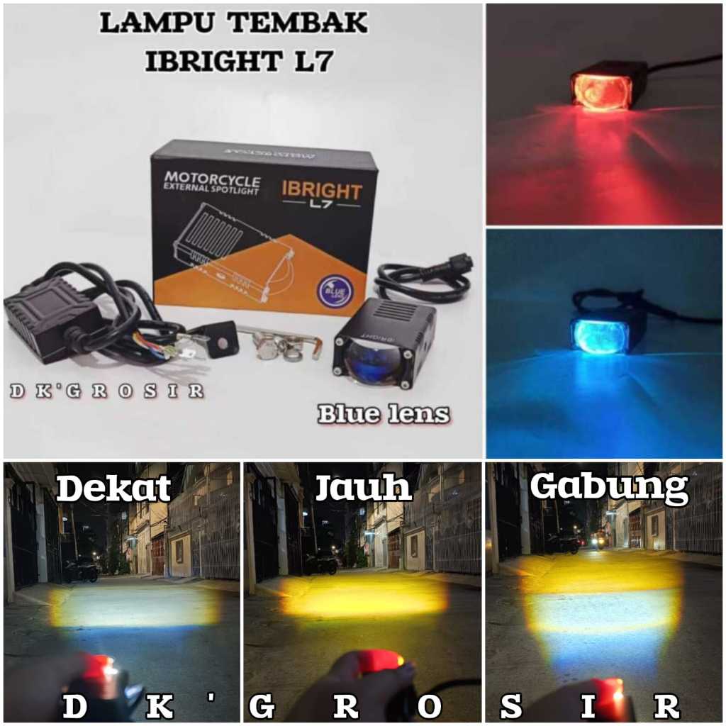 Jual IBRIGHT L7 - Lampu Tembak LED Gepeng Blue Lens | Shopee Indonesia