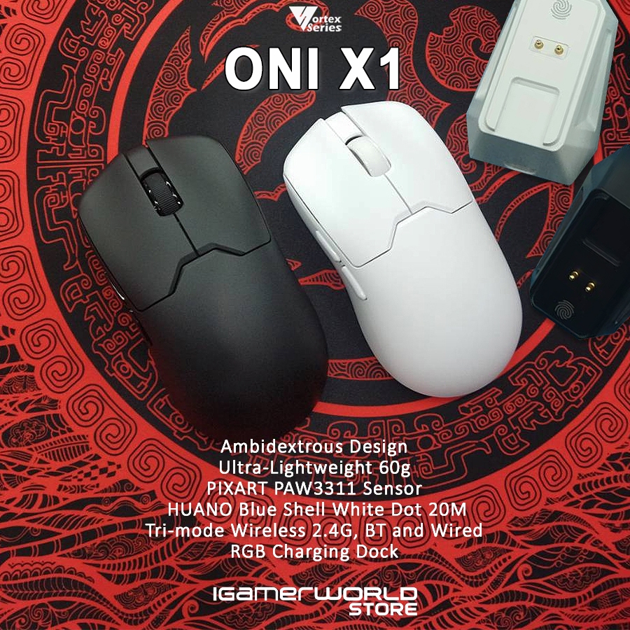 Jual VortexSeries ONI X1 Wireless Tri Mode with Charging Dock Gaming ...