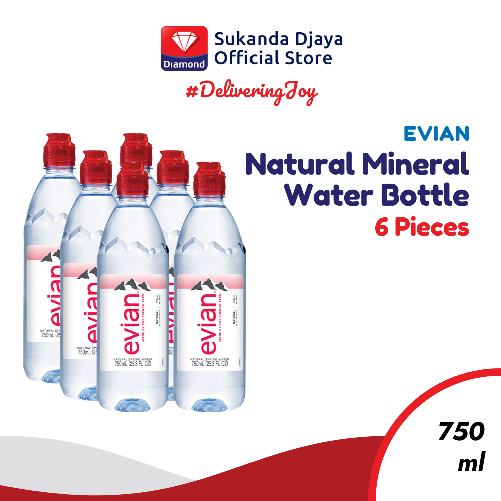 Jual Evian Natural Mineral Water PET 750 Ml [Isi 6 Pcs] | Shopee Indonesia
