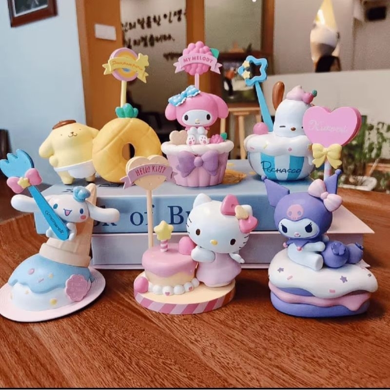 Jual Koleksi Figure Topper Cake Sanrio Birthday Card View Pajangan ...