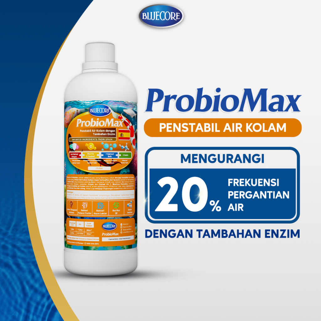 Jual BlueCore Probiomax probiotik ikan penstabil air dengan tambahan ...