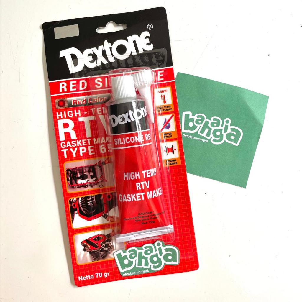 Jual LEM DEXTONE SILICONE RED BESAR RTV GASKET MAKER / RED SILICONE ...