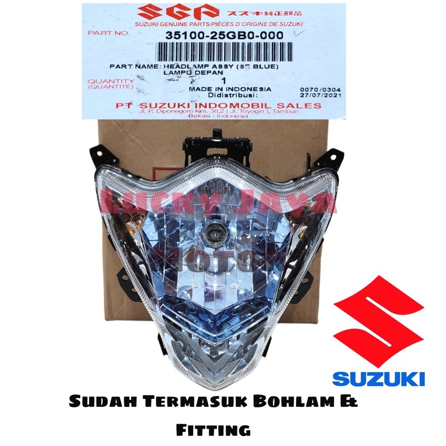 Jual Lampu Depan Reflektor Satria Fu 150 Blue Facelift 2014 Blue Assy ...
