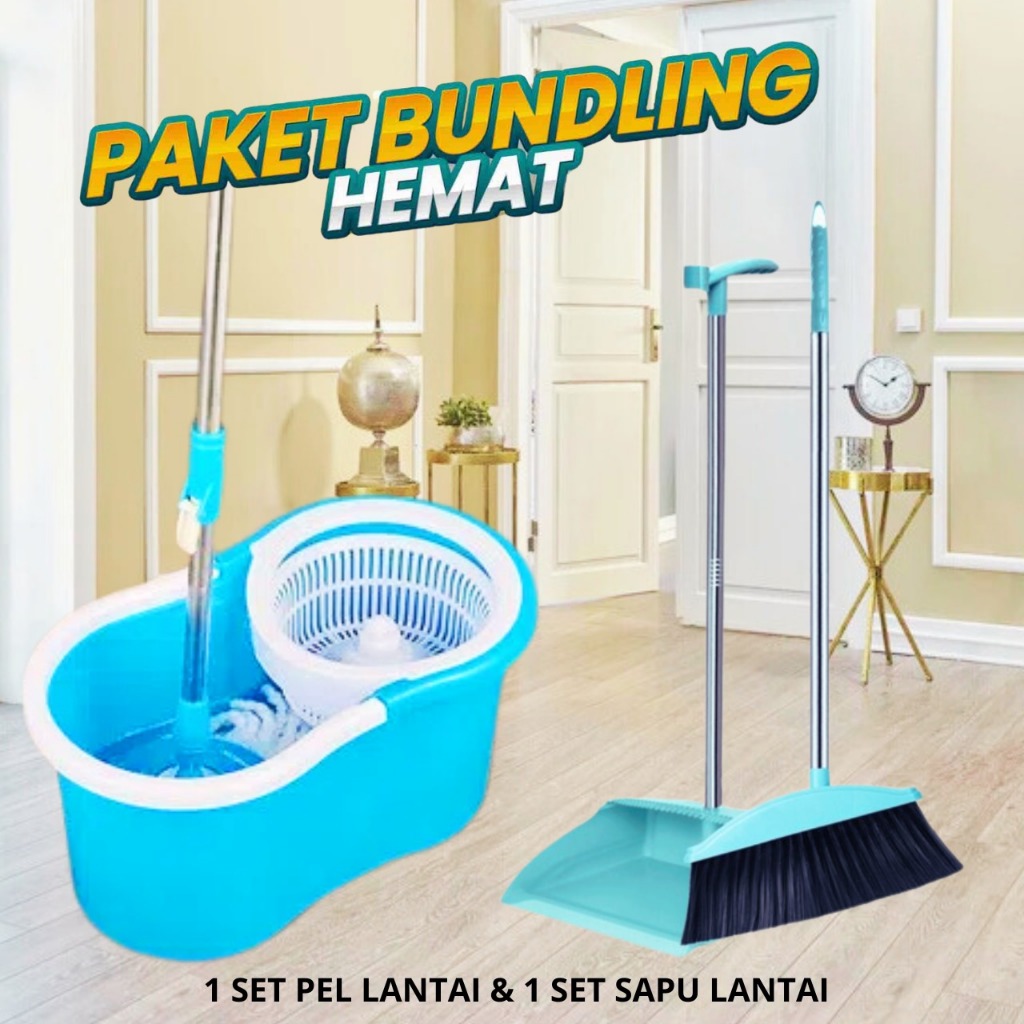 Jual DIN12 Paket Bundle Hemat Pel Lantai Ultra Mop Aclima SMop + Sapu ...