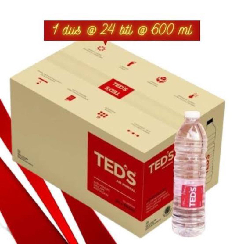 Jual TEDS AIR MINERAL 600 ML DUS ISI 24 BOTOL | Shopee Indonesia