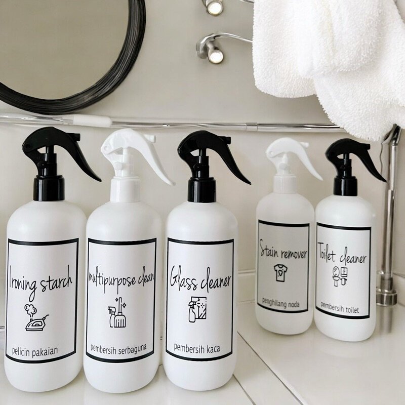 Jual botol PUTIH N24 SPRAY hitam putih stiker kotak gambar 500ml ...