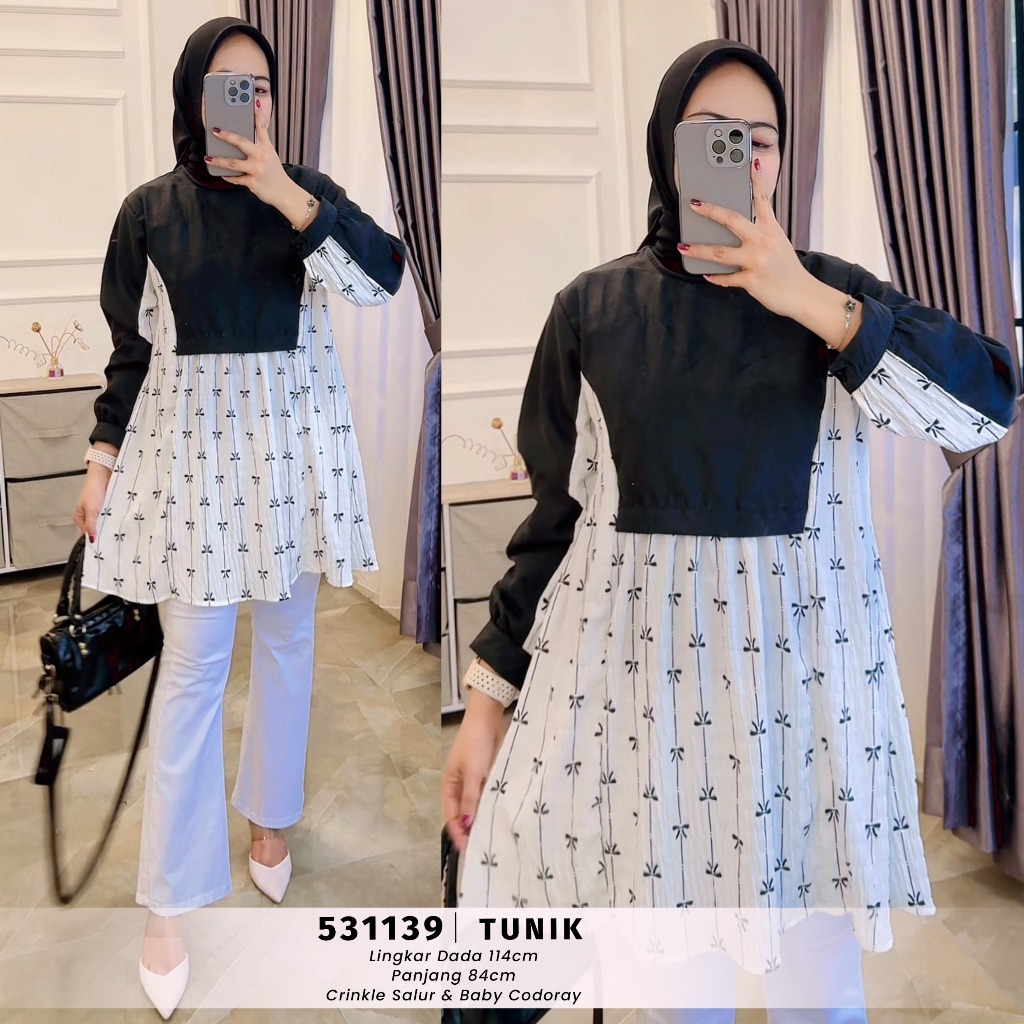 Jual EXTU HERITAGE RANI TUNIK MOTIF PITA ELEGAN, ATASAN WANITA MODIS ...