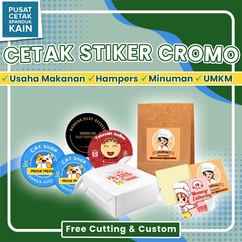 Jual CETAK STIKER KROMO CUSTOM UMKM USAHA HAMPERS | Shopee Indonesia
