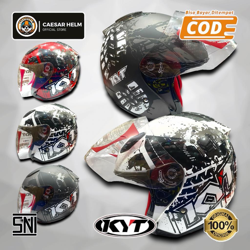 Jual KYT DJ MARU MOTIF #10 - HELM HALF FACE - [CAESAR HELM] | Shopee Indonesia