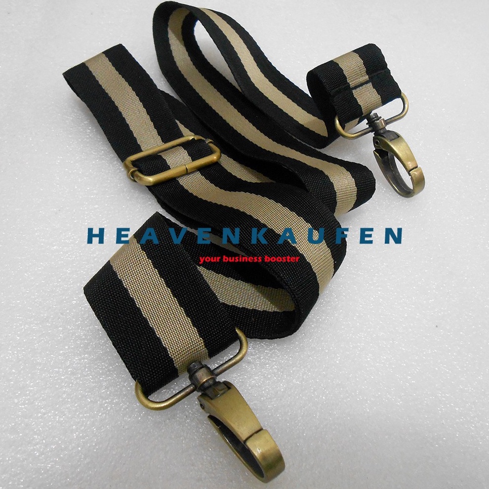 Jual Strap Tas Tali Selempang Tas Unisex Lebar 38 cm Warna Hitam Strip ...