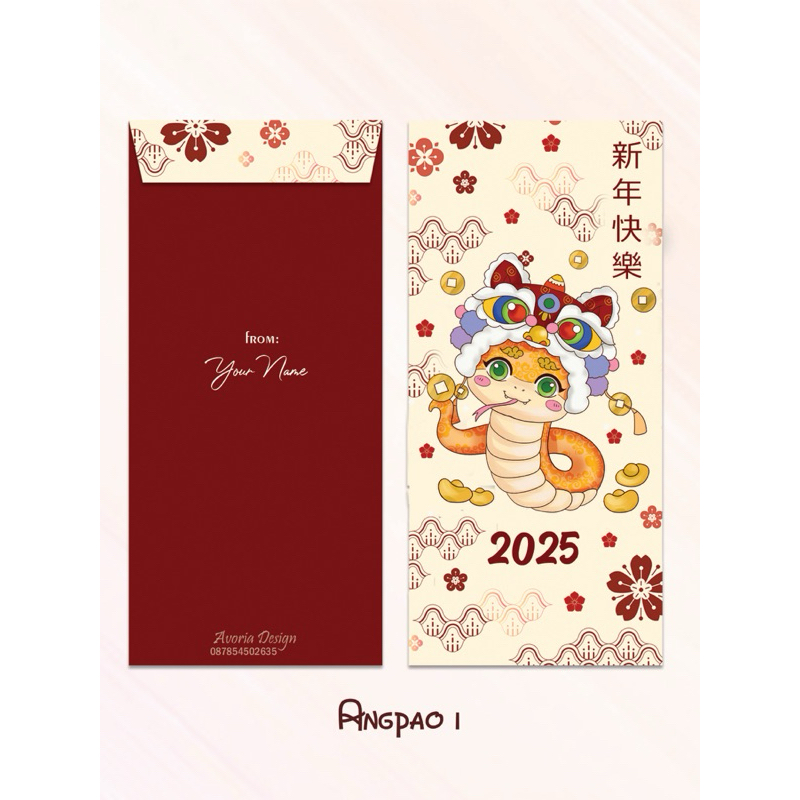 Jual custom angpao imlek 2025 angpao ular / wedding / birthday (8pcs ...