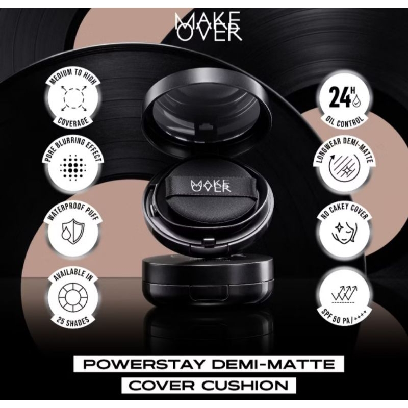 Jual MAKE OVER Powerstay Demi-Matte Cover Cushion 24H 15 g | Shopee ...