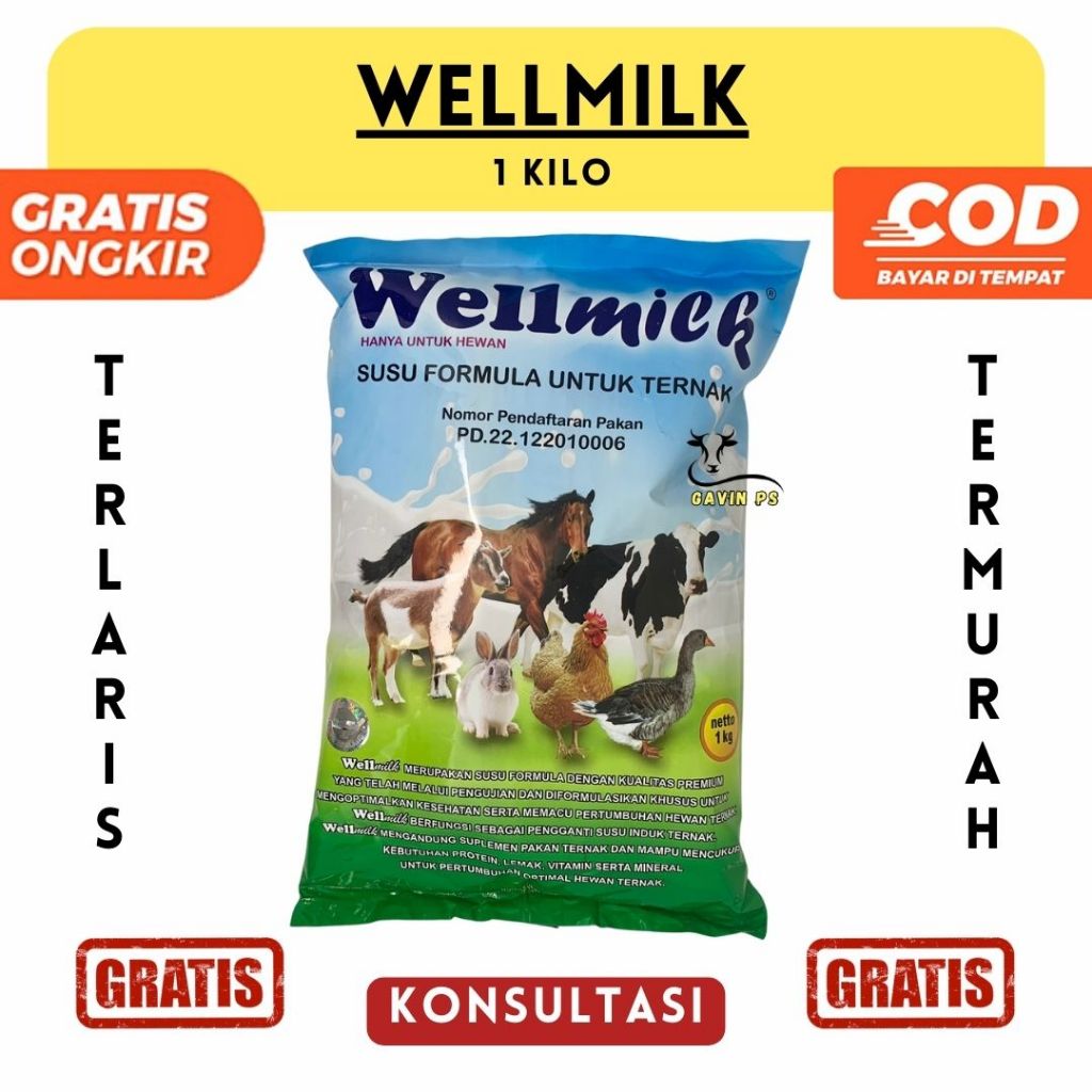 Jual WELLMILK SUSU TERNAK KAMBING 1 KG - Susu Anak Sapi Kambing Hewan ...