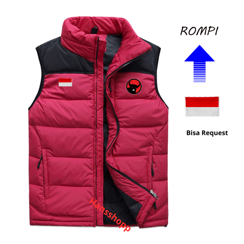 Jual ROMPI PDI PERJUANGAN/ ROMPI PARTAI PDI/ROMPI PDIP HITAM ROMPI ...