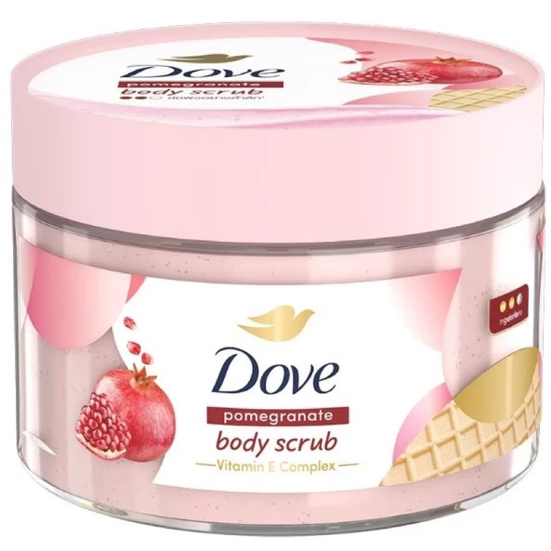 Jual Ready!! DOVE BODY SCRUB POMEGRANATE / SAKURA / BROWN SUGAR ...
