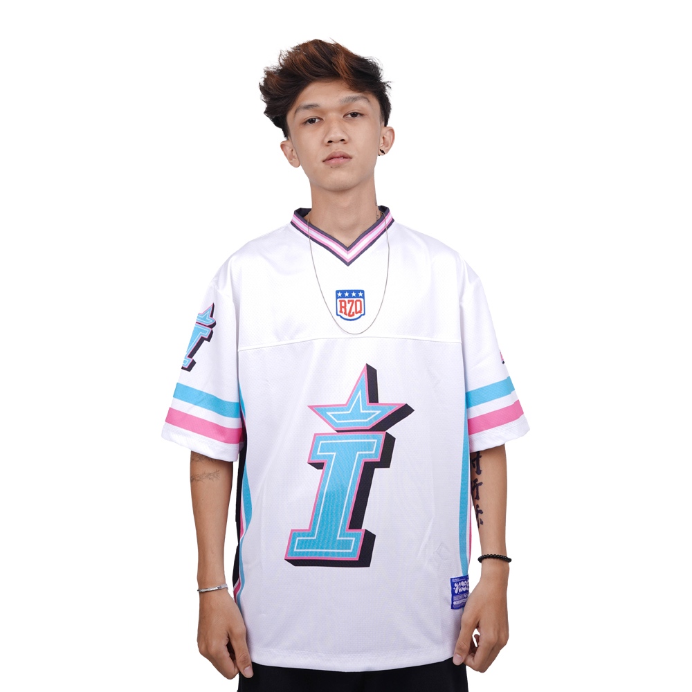 Jual RZQ / i / ALPHABET SERIES / Jersey / Oversize / Streetwear / Retro ...