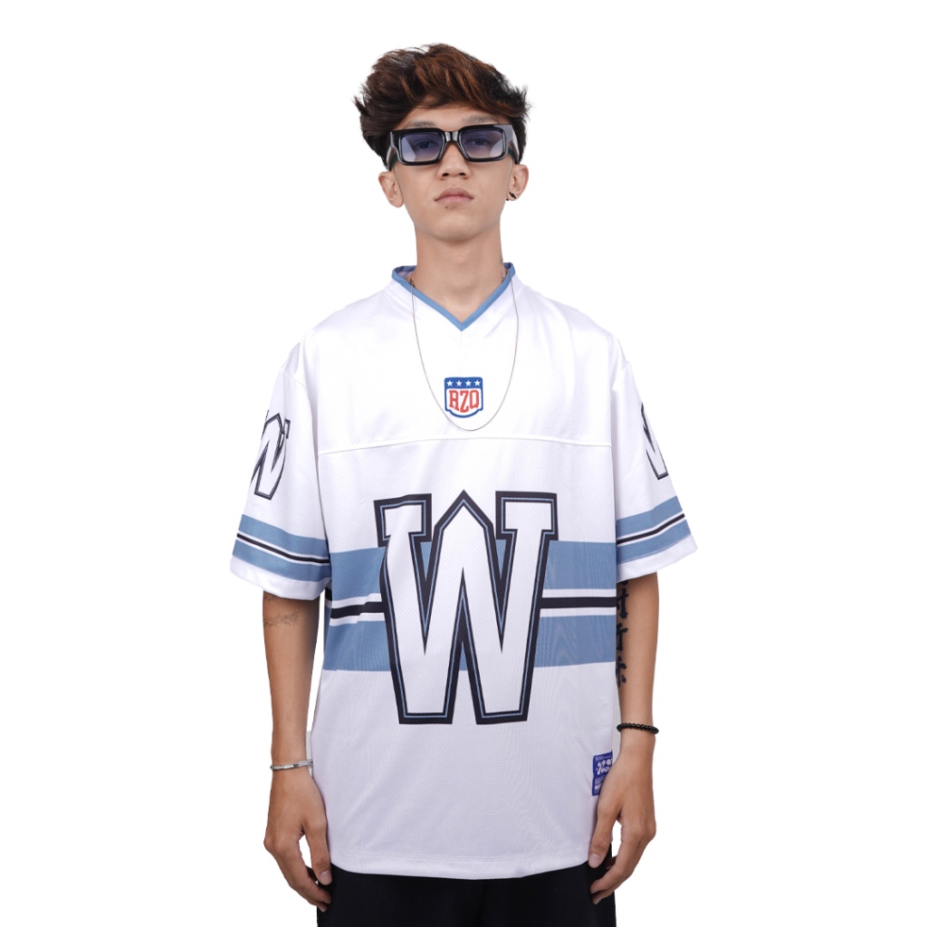 Jual RZQ / W / ALPHABET SERIES / Jersey / Oversize / Streetwear / Retro ...