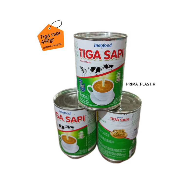 Jual SUSU TIGA SAPI Kental murah - 3 sapi kental manis indofood 490gr ...