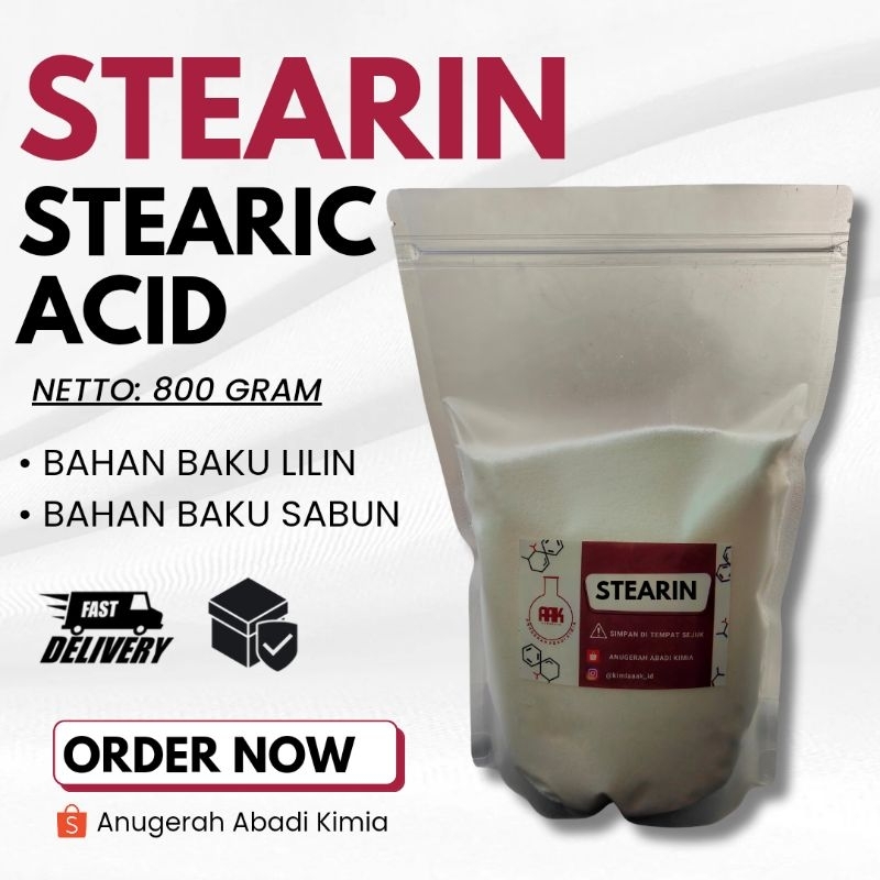Jual Stearic Acid / Asam Stearat / Stearin / Bahan Lilin & Sabun 800 gr ...